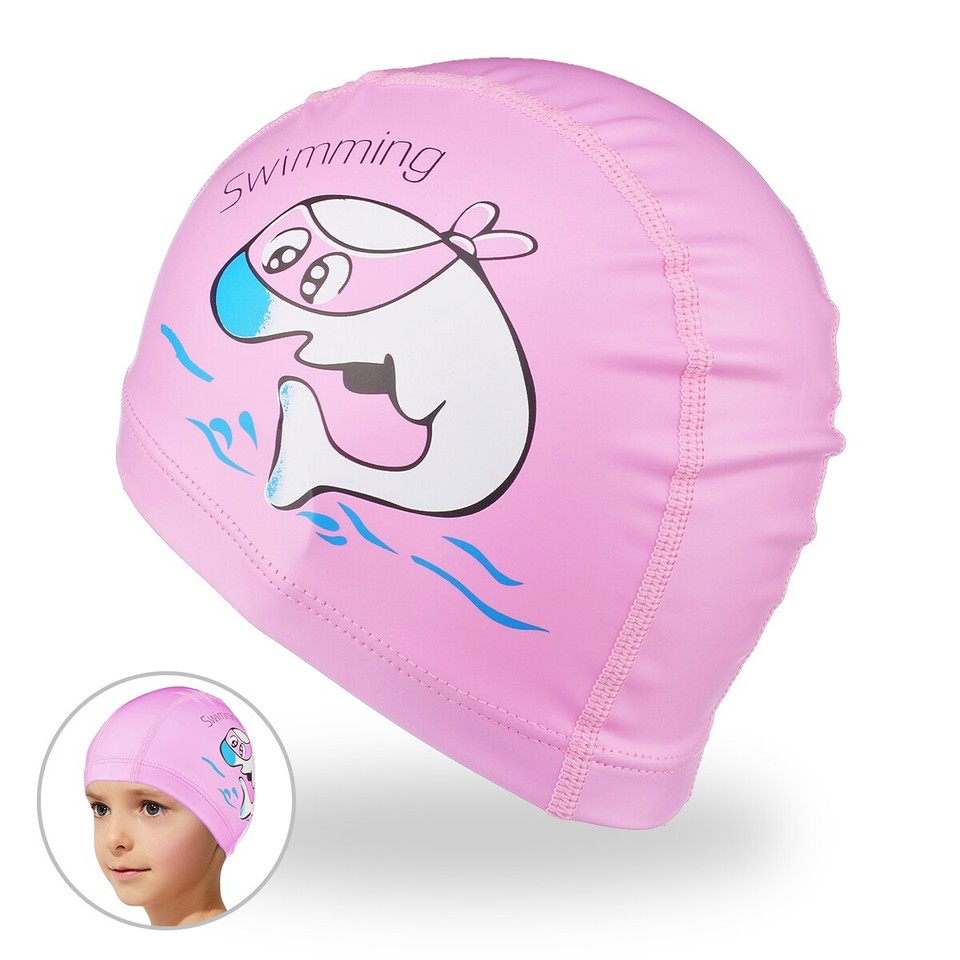 Kids Swimming Cap, Fun Design Silicone Kids Swimming Hat for Boys and ...