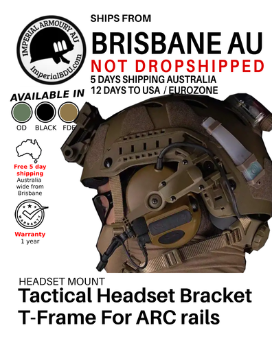 TAC3/C Series Headset Bracket Adapter Fit OPS ARC rail FAST MICH Helmet ...