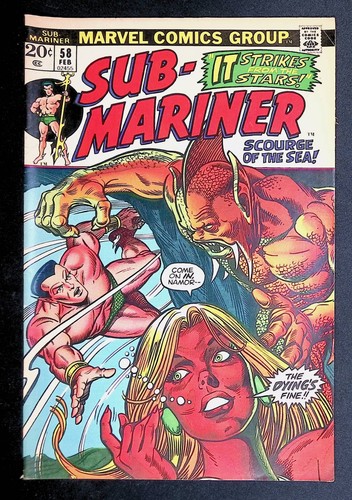 Sub-Mariner #58 Bill Everett Gil Kane 1973 Marvel Comics VG/FN 5.0 | eBay