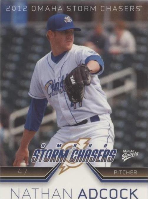 2012 Multiad Sports Omaha Storm Chasers - #3 Nathan Adcock (RC) for ...