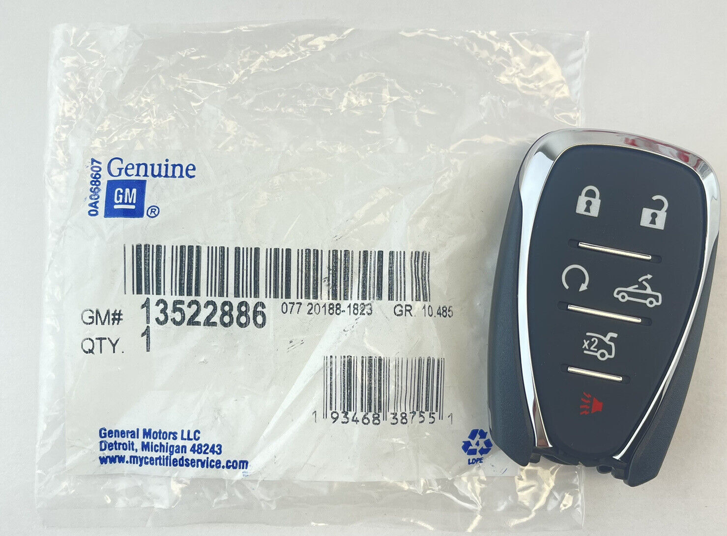 New Chevrolet Camaro Keyless Entry Remote Key Fob Transmitter W/ START ...