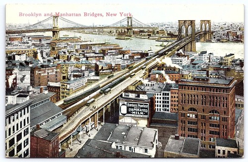 Brooklyn And Manhattan Bridges New York NY Historical Sites Landmarks ...