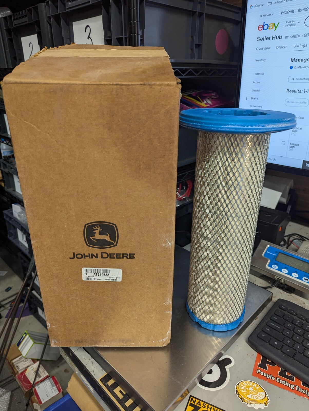 Genuine OEM JOHN DEERE AT314583 Air Filter Ships Fast | eBay