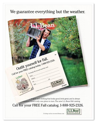 L.L. Bean 1998 Fall Catalog Vintage Full-Page Print Magazine Ad + Mail ...