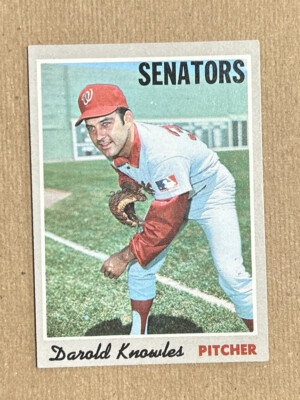 1970 Topps Baseball Darold Knowles Washington Senators Card #106 | eBay