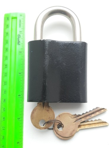 USSR Hinged Padlock steel shackle Soviet quality stamp 3 Key Lock 1970s ...