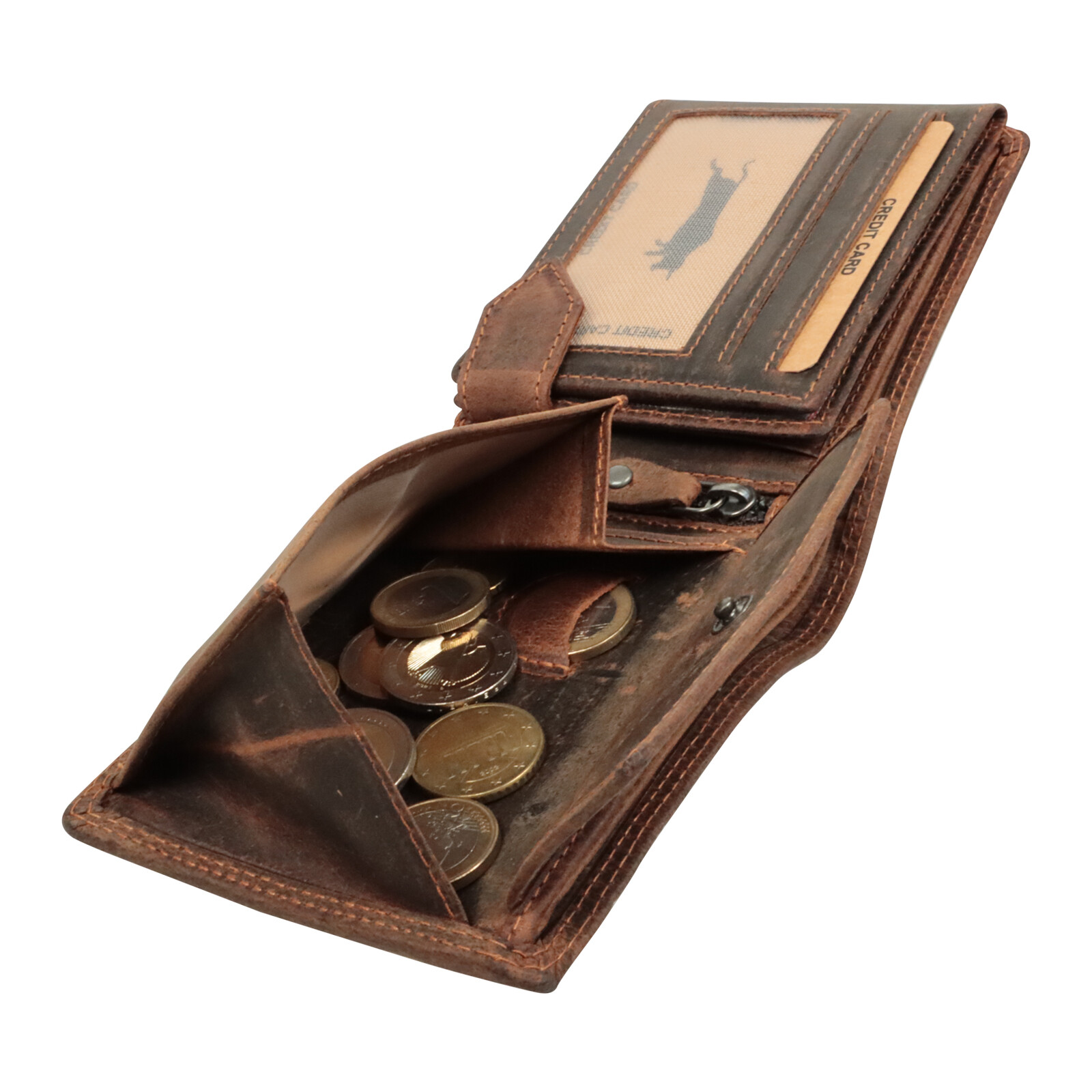 Geldbörse Geldbeutel Portemonnaie Büffelleder RFID Vollleder Herren ...