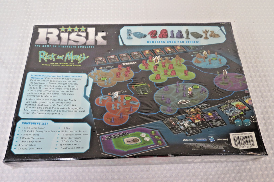 Risk Rick and Morty Board Game Adult Swim New Sealed Strategy Ages 17 ...