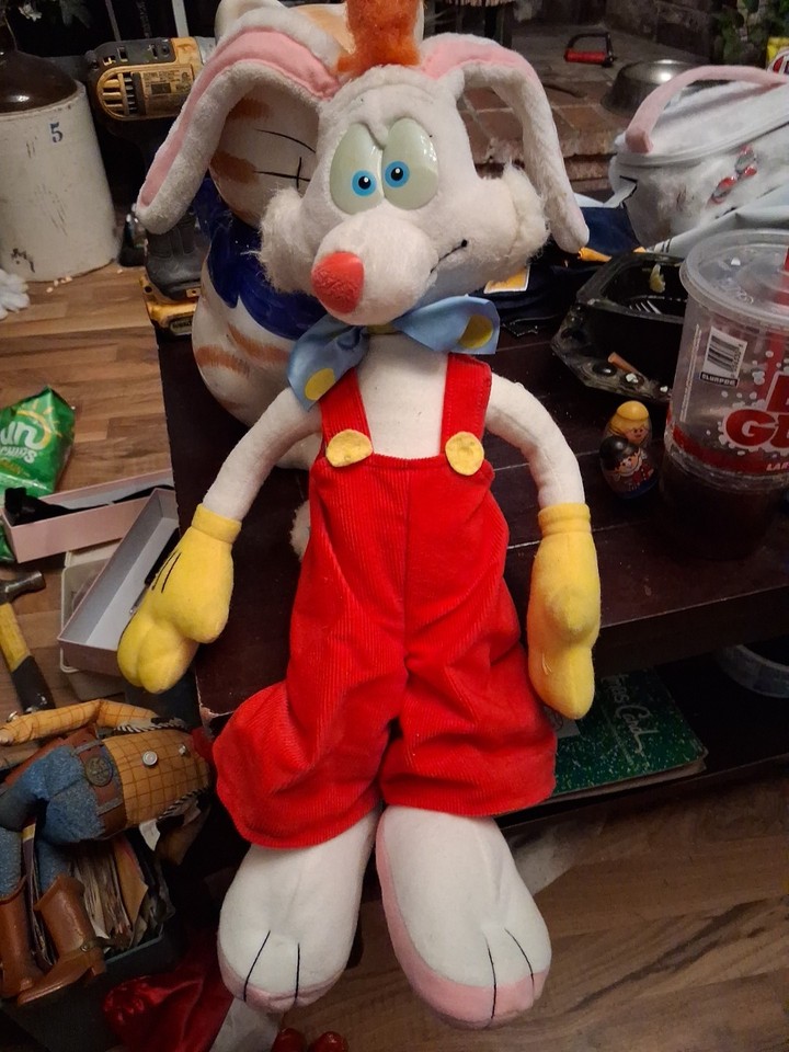 Vtg 1988 Disney's Roger Rabbit Playskool Plush Doll Stuffed Animal 17 ...
