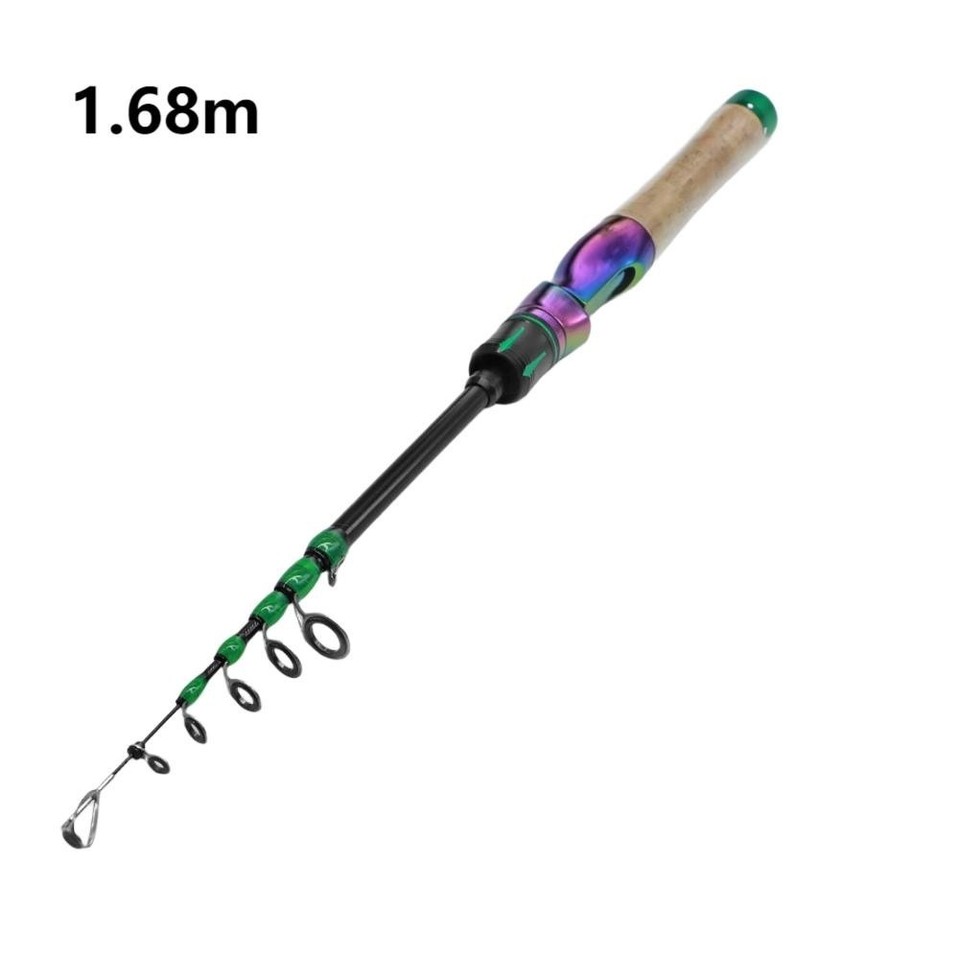 Lightweight Telescopic Fishing Rod Carbon 1.68m 1.8m 2.1m Collapsible ...