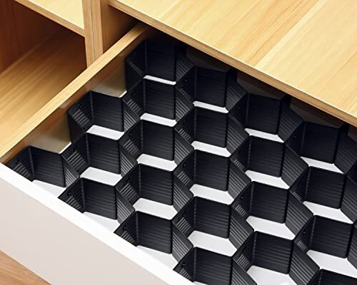 Drawer Splitter 16-piece Set Adjustable Honeycomb Organizer Tie Sock ...