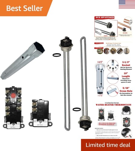 Electric Water Heater Tune-Up Kit with Element Wrench, Includes Upper ...