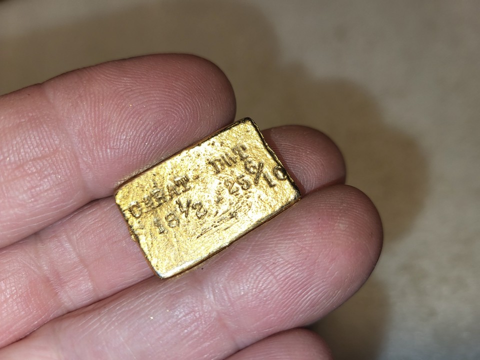 Parsons & Co Assayers Col 1860 Twenty Dollars Gold Ingot Bar ...