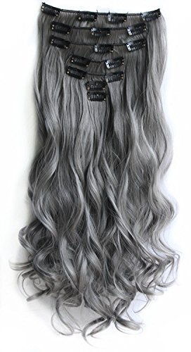 Swacc Women 20 Inches Curly Full Head 7 Separate Pieces Heat Resistance ...