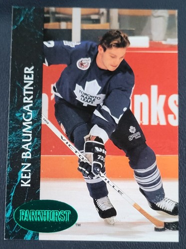 1992-93 Parkhurst Hockey Ken Baumgartner EMERALD ICE (Toronto Maple ...