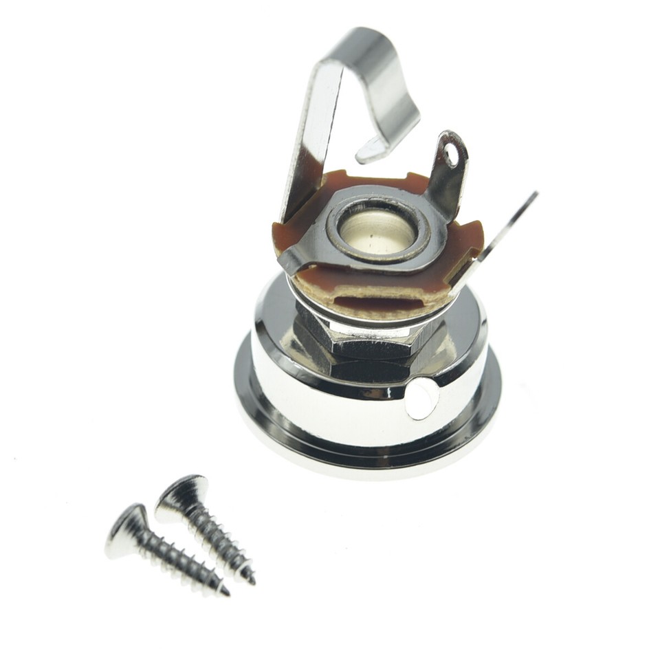 Brass Metric & USA Thread Electrosocket Jack Plate + Brass Mono Jack ...