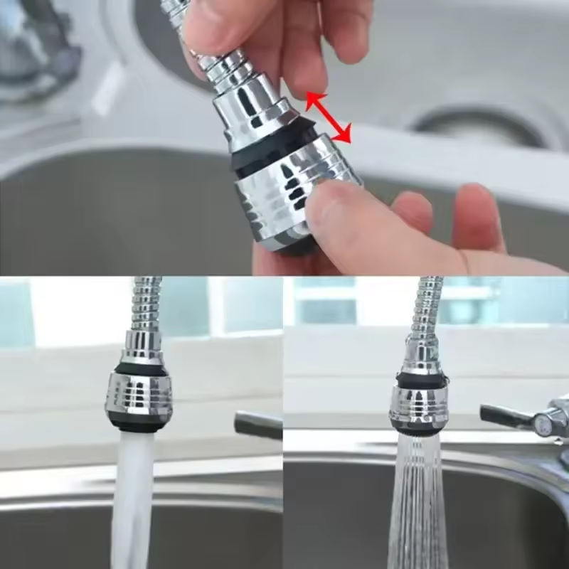 360° Faucet Extender Bendable Kitchen Sink Flexible Tap Spray Head ...