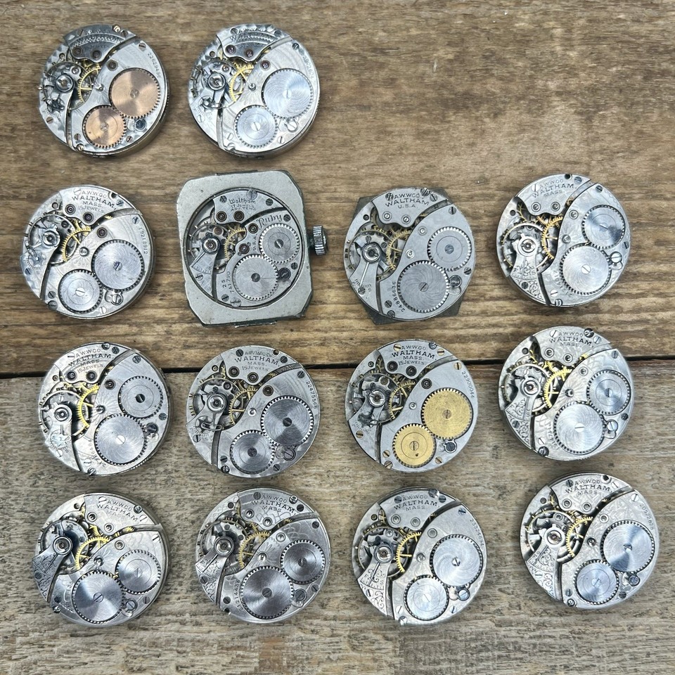 6/0s 3/0s Waltham Watch Movements - Grade 315, 361, 365, Ruby - 7, 15 ...