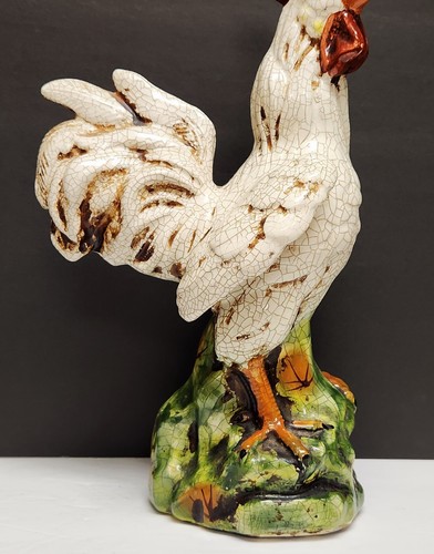 Mark Roberts French Country Farmhouse Porcelain Crackle Rooster Figure ...