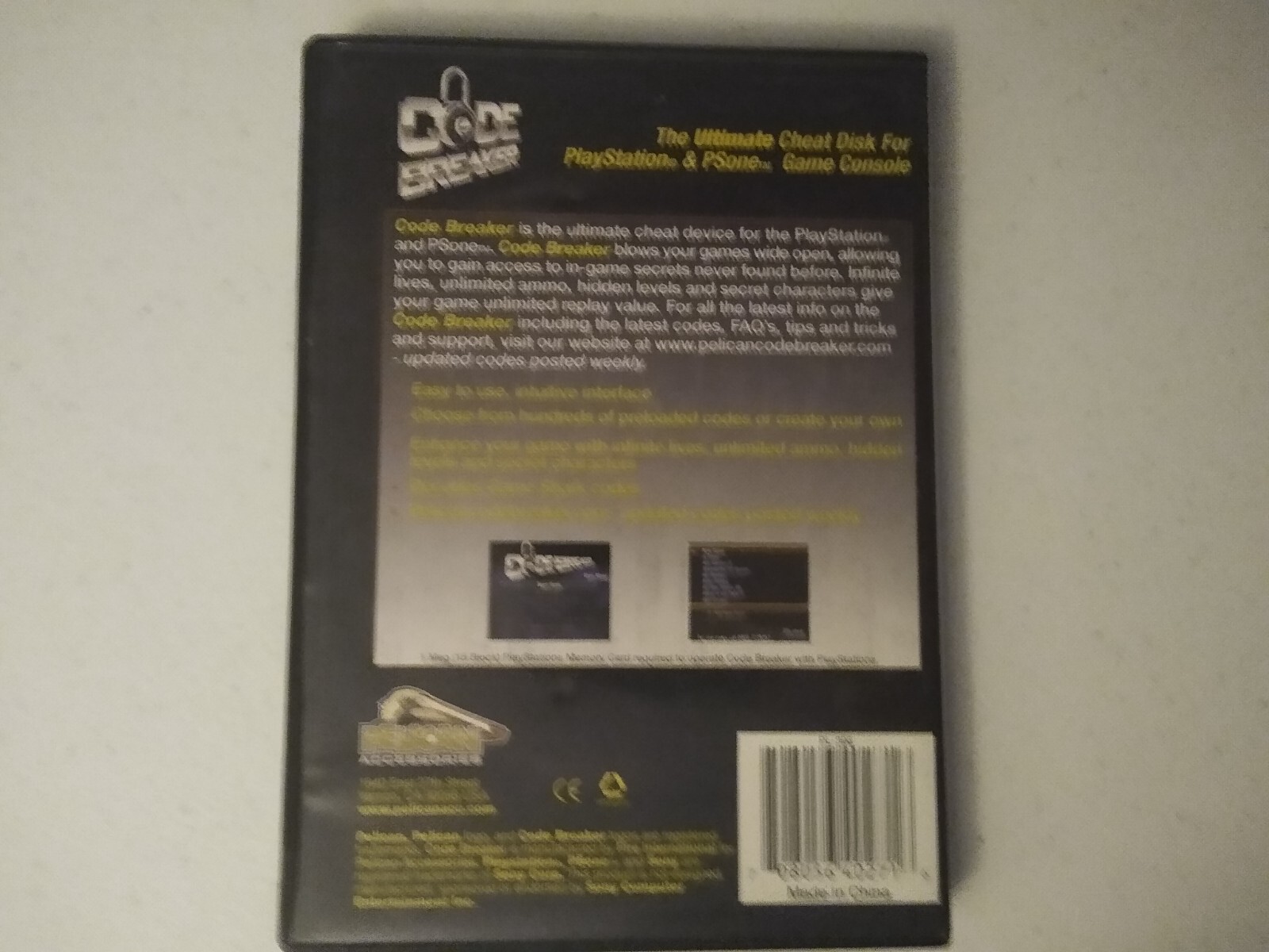 Code Breaker - The Ultimate Cheat Disk by Pelican (Playstation, PS1 ...