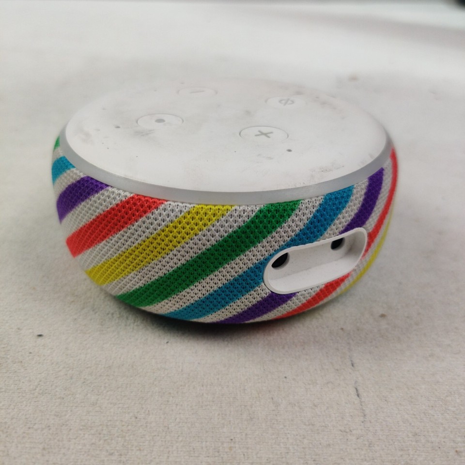 Amazon Echo Dot 3rd Gen Smart Speaker Alexa - Kids Edition Rainbow NO POWER CORD | eBay