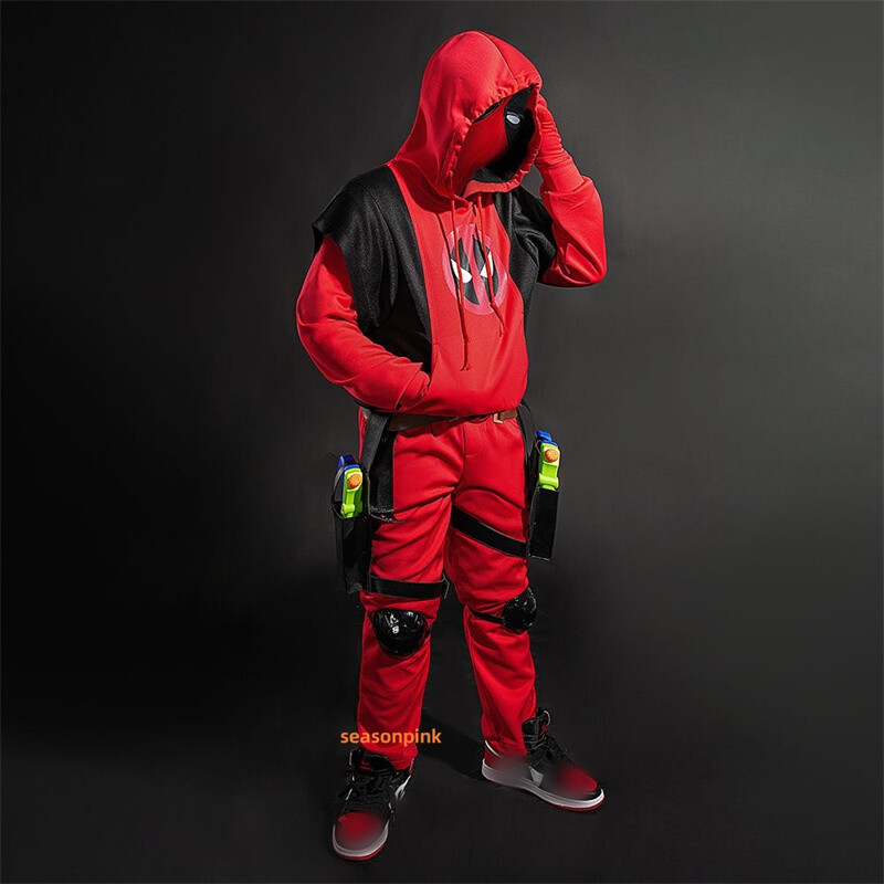 Deadpool 3 Kidpool Cosplay Costume Hoodie Sweatshirt Children Boys Size ...