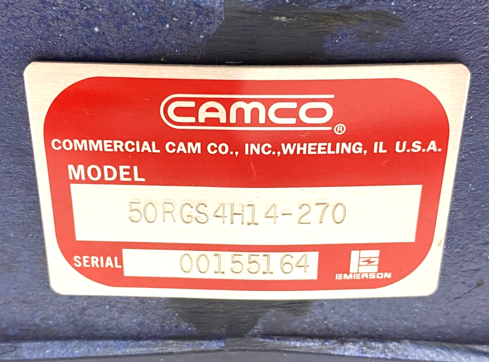 Camco 50RGS4H14-270 Roller Gear Box Rotary Indexer Drive 4-Stop 270 ...