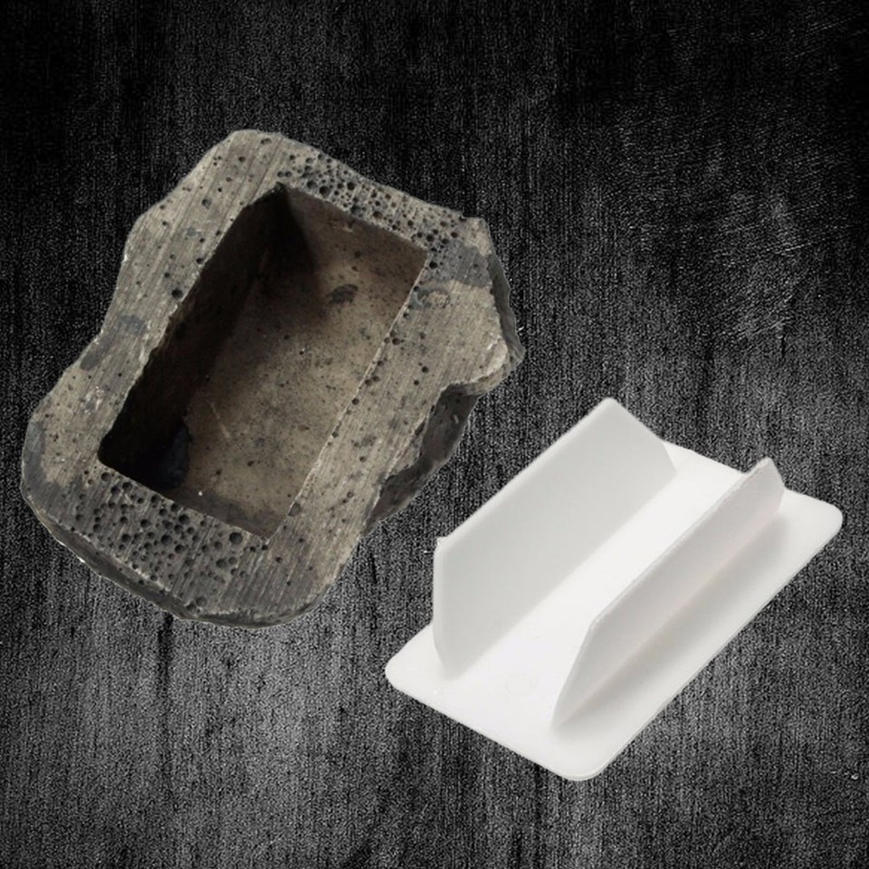 Artificial Stone Key Holder Resin Storage Box Stone Shape For Yard ...