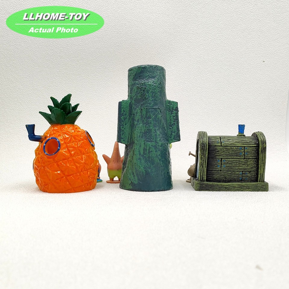 Anime Patrick Star Pineapple house Krusty Krab 9pcs Fish Tank ...