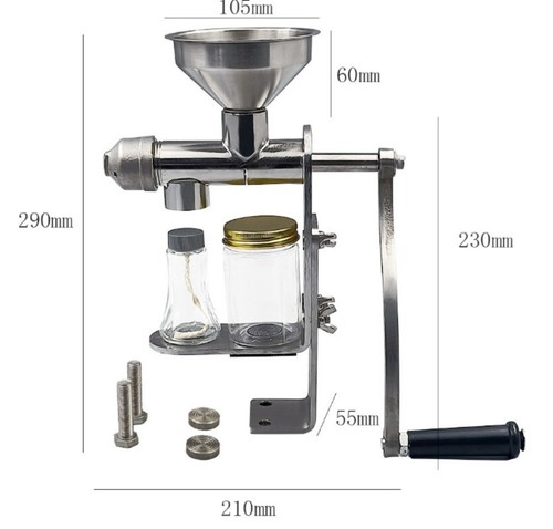 Stainless Steel Manual Oil Press Machine Household Peanut Oil Extractor ...