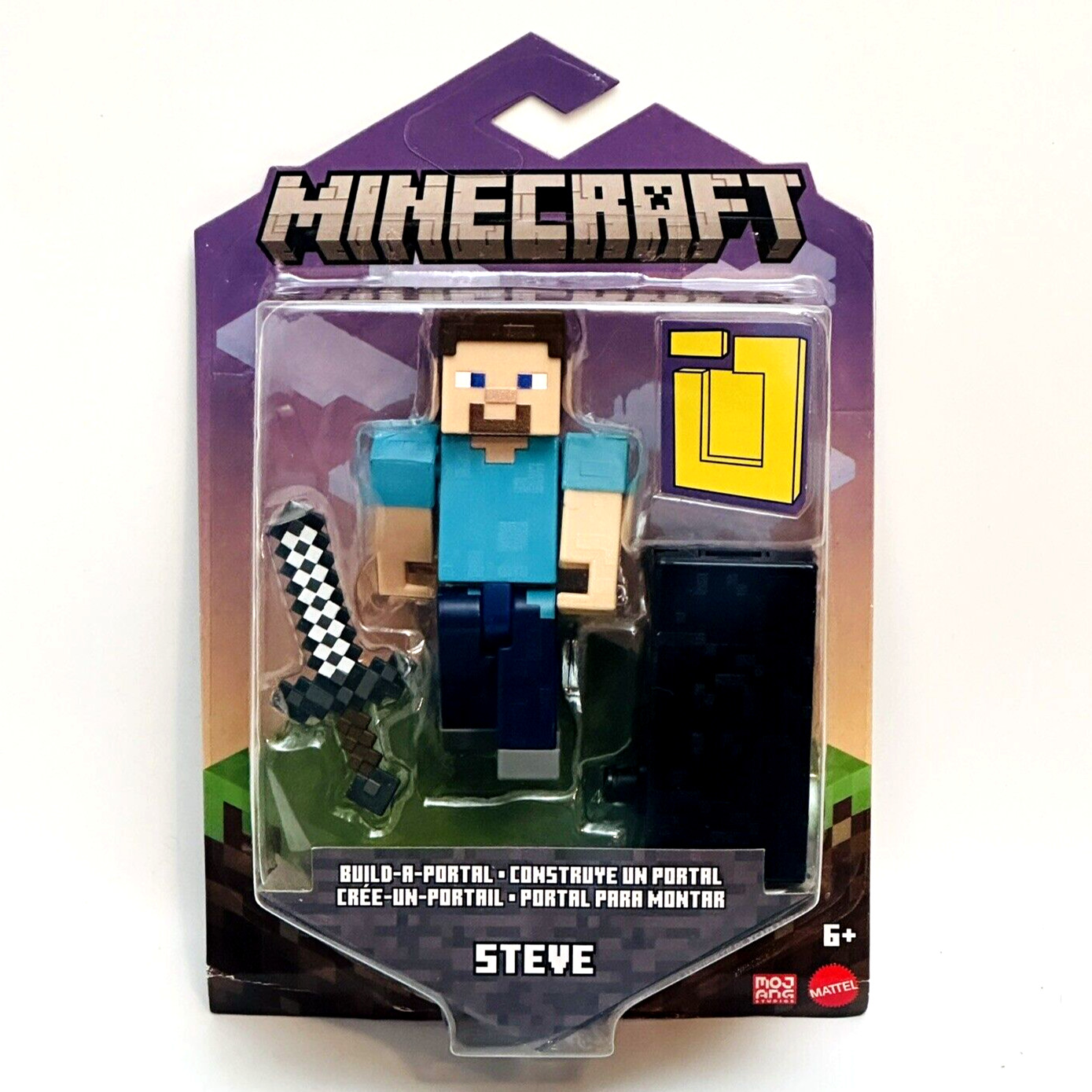 MINECRAFT - STEVE: Build A Portal, New & Sealed, Minor Package Damage