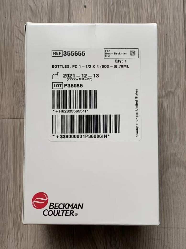 Beckman Coulter 355655 70ml Polycarbonate Bottle 38 X 102mm 6 Bottles ...