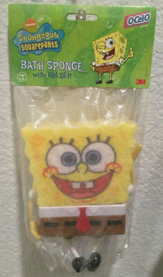 SPONGEBOB SQUAREPANTS 2002 BATH SPONGE WITH HOLDER SEALED Vintage ...