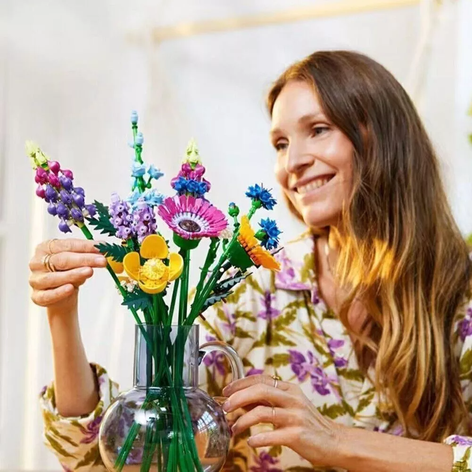 Wildflower Bouquet Set Artificial Flowers with Poppies Lego Bricks ...