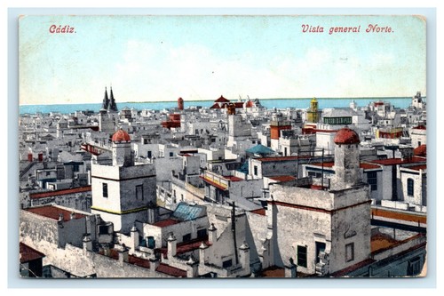 POSTCARD Cadiz Vista General Norte Spain Birds-eye View c1909 | eBay