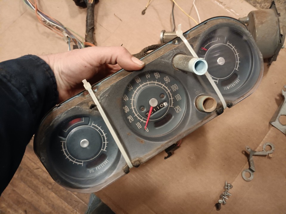 66 GTO dash wiring harness speedometer cluster rally clock fuse box ...