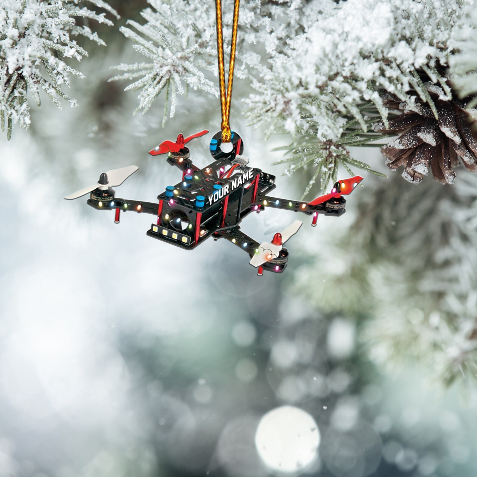 Personalization Drone Christmas Ornament, Drone Decorations Drone ...