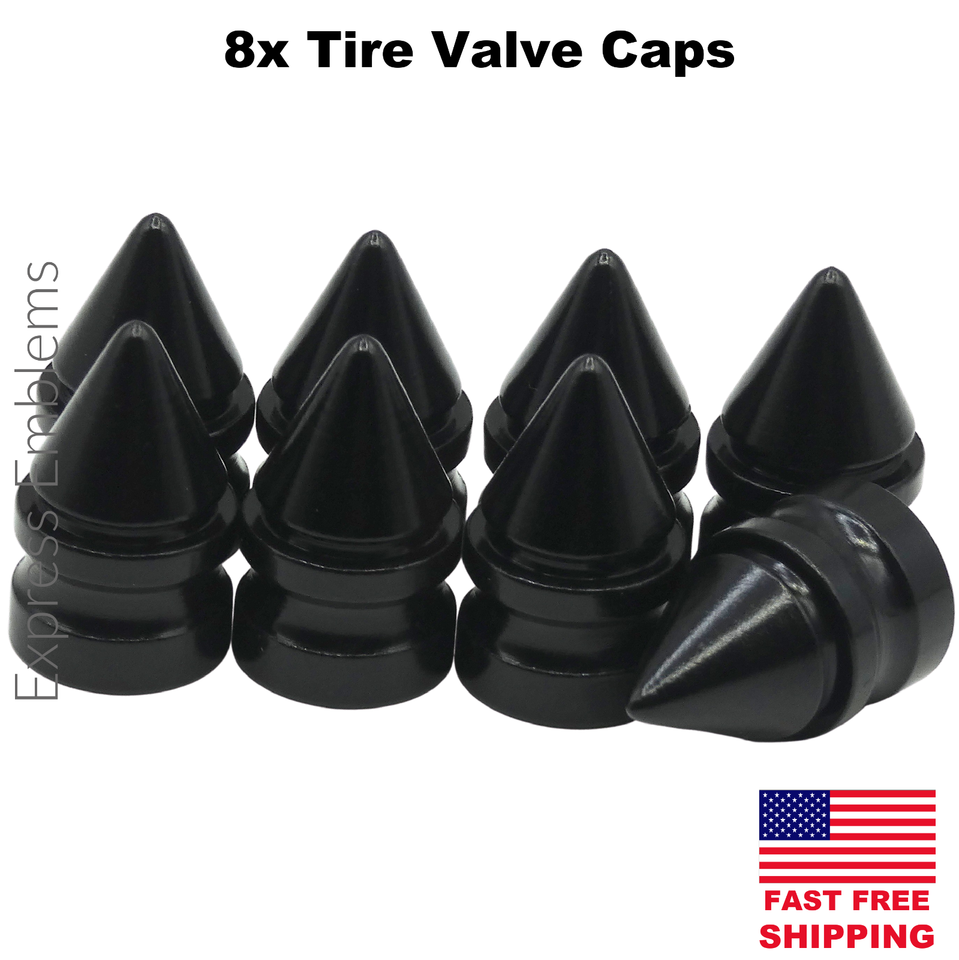 8x Spike Wheel Tire Valve Stem Caps For Car, Truck Universal Fitting ...