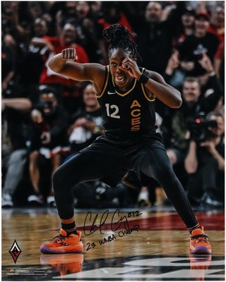Chelsea Gray Aces 2023 WNBA Finals Champ Signed 16x20 Action Photo w ...