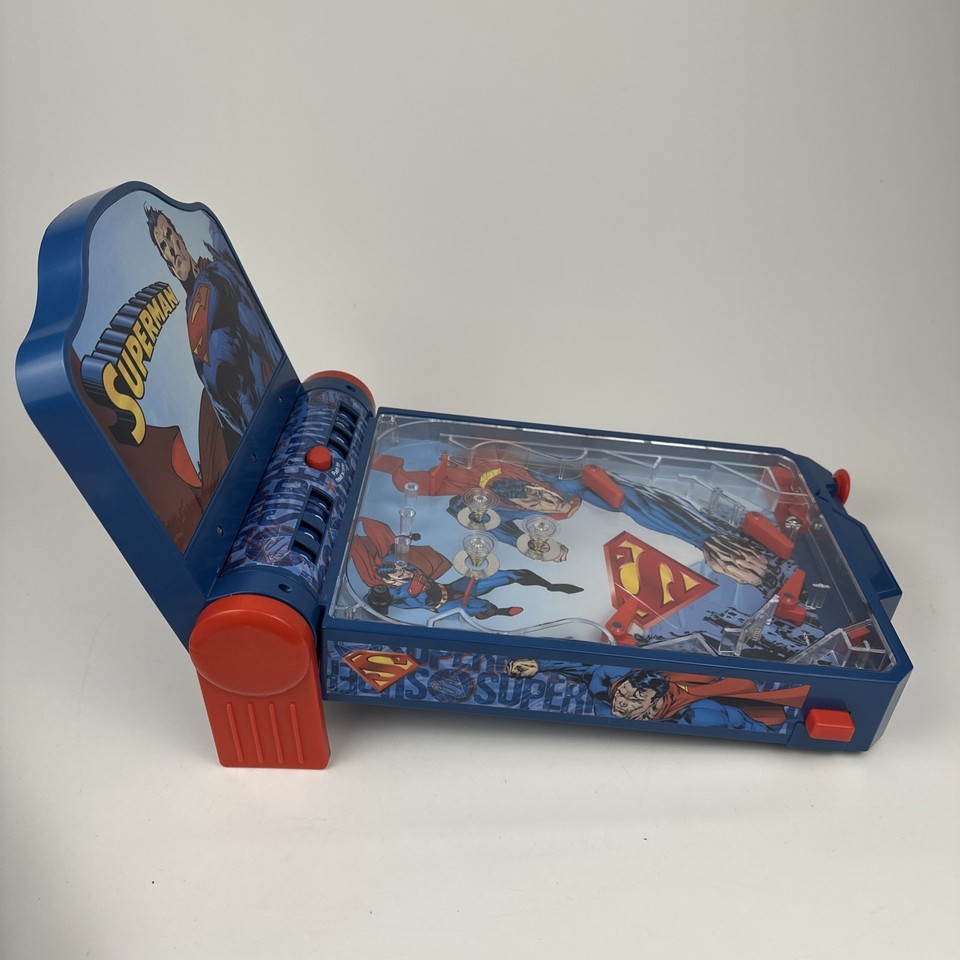 Funrise Superman Pinball Machine Lights & Sounds DC Comics 2004 Tested ...