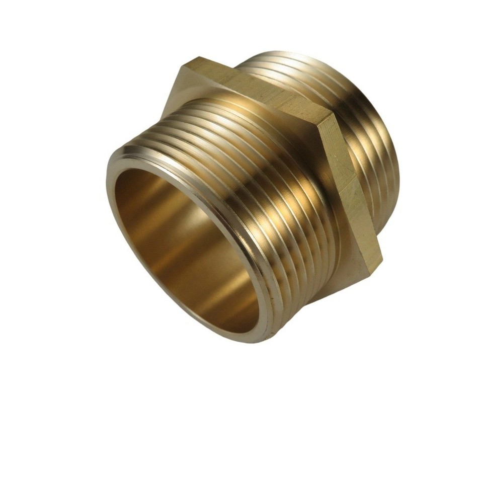 Brass Fire Hose Adapter 112 NPT Male to 112 NST NH Male Hex Nipple for ...