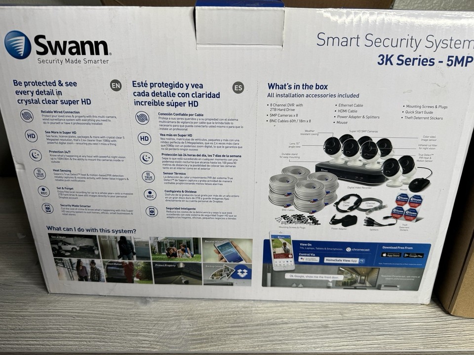 New Swann smart security System 3k series 8 Cameras (Video Recorder ...
