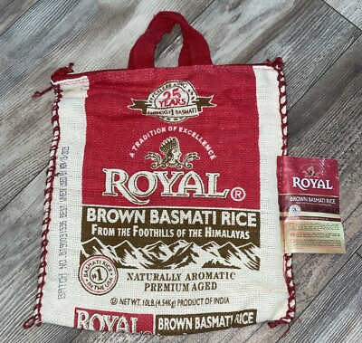 Royal Brown Basmati Rice Burlap Sack Bag With Zipper And Handles | eBay