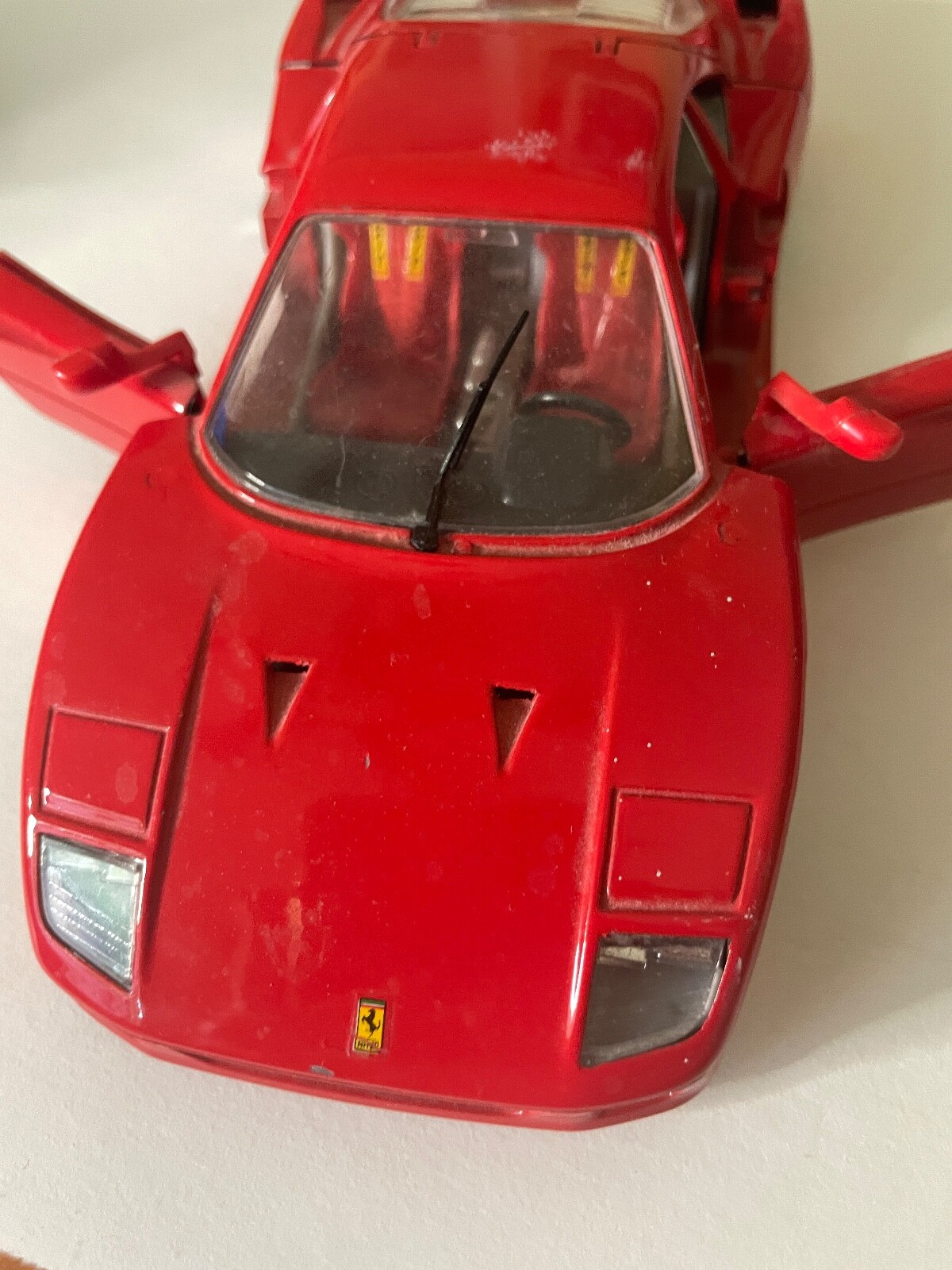 Burago F40 Red Ferrari 1:24 Scale Model Italy 1987 Vintage EUC