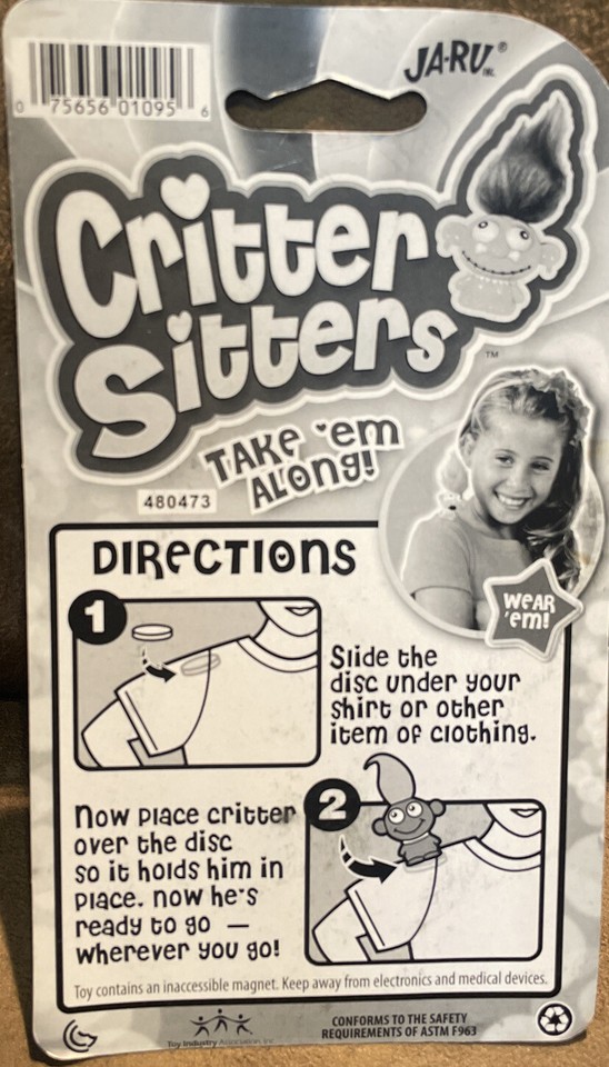 CRITTER SITTERS WEAR’EM TAKE’EM ALONG GREEN FRIEND SUPER CUTE! | eBay