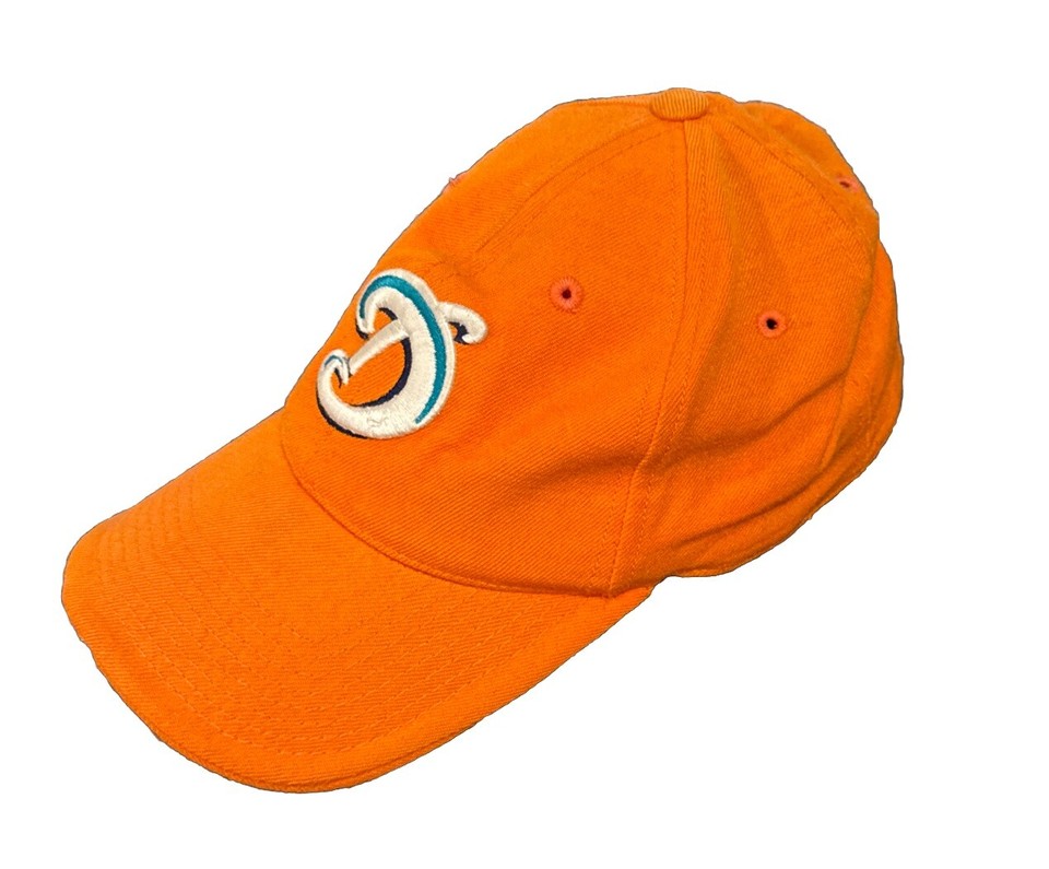 Nike Vintage Miami Dolphins Fitted Orange NFL Adult Football Cap Hat ...