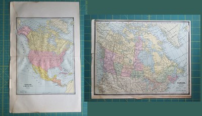 Pre-1900 - 1885 Antique Cram World Atlas Map