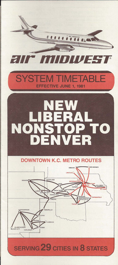 Air Midwest system timetable 6/1/81 [0071] Buy 4+ save 25% | eBay