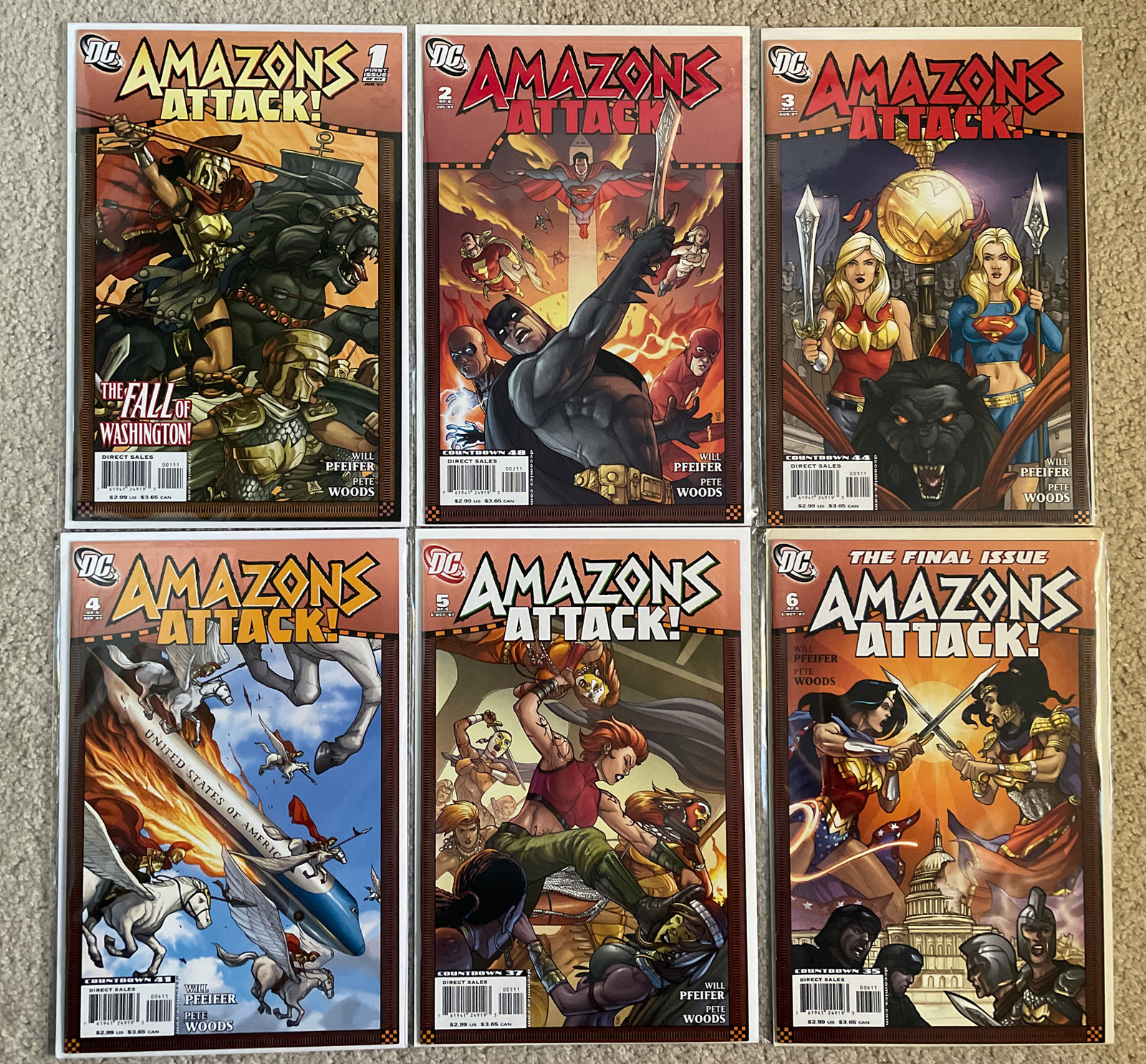 Amazons Attack #1-6 Complete Series Set 2007 DC Comic Lot Wonder Woman Supergirl | eBay