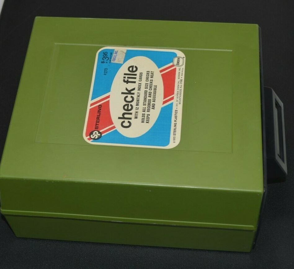 Sterling Check File Box Plastic Card File Organizer Sterling Plastics ...